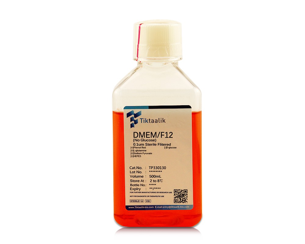 DMEM/F12无糖（含酚红、L-谷氨酰胺和HEPES）